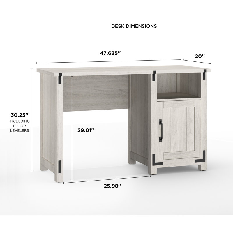 Sand & Stable™ Robby Modern Farmhouse White Computer Desk & Reviews ...