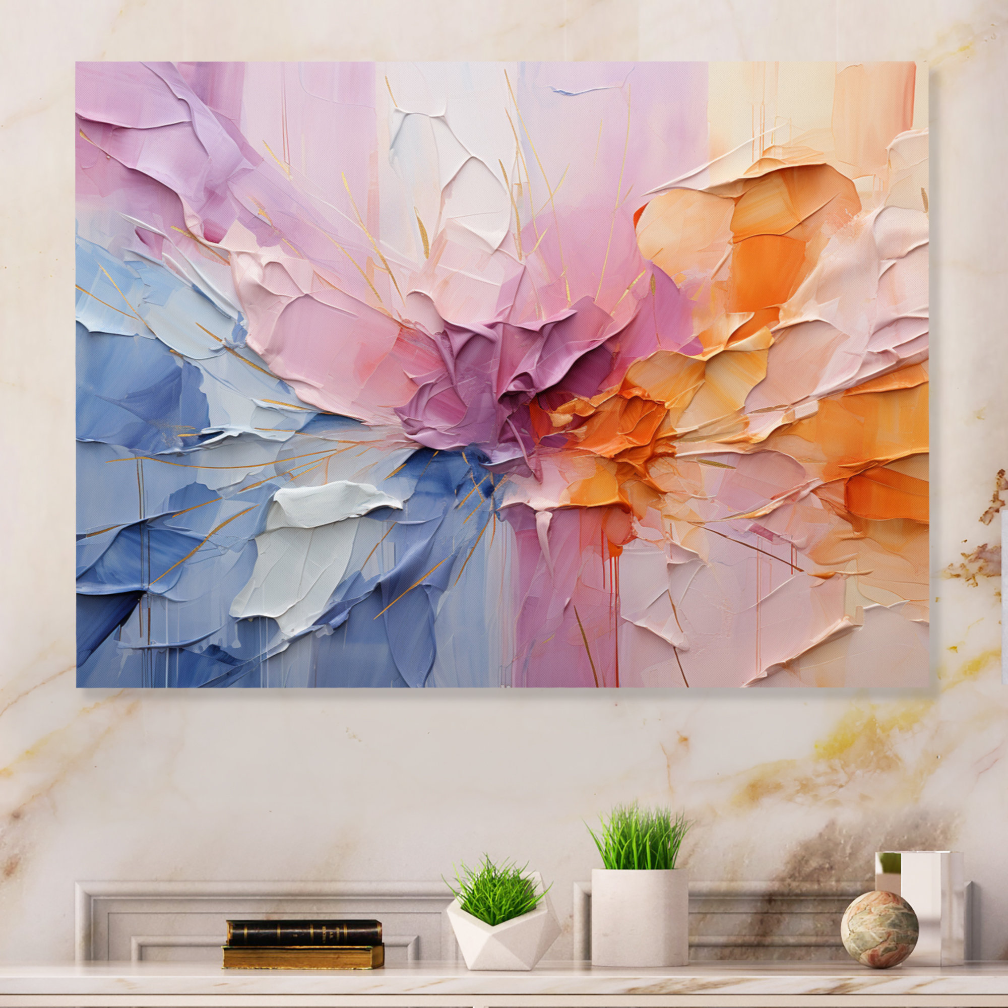 Latitude Run® Collage Impressions I - Abstract Collages Print on Metal ...