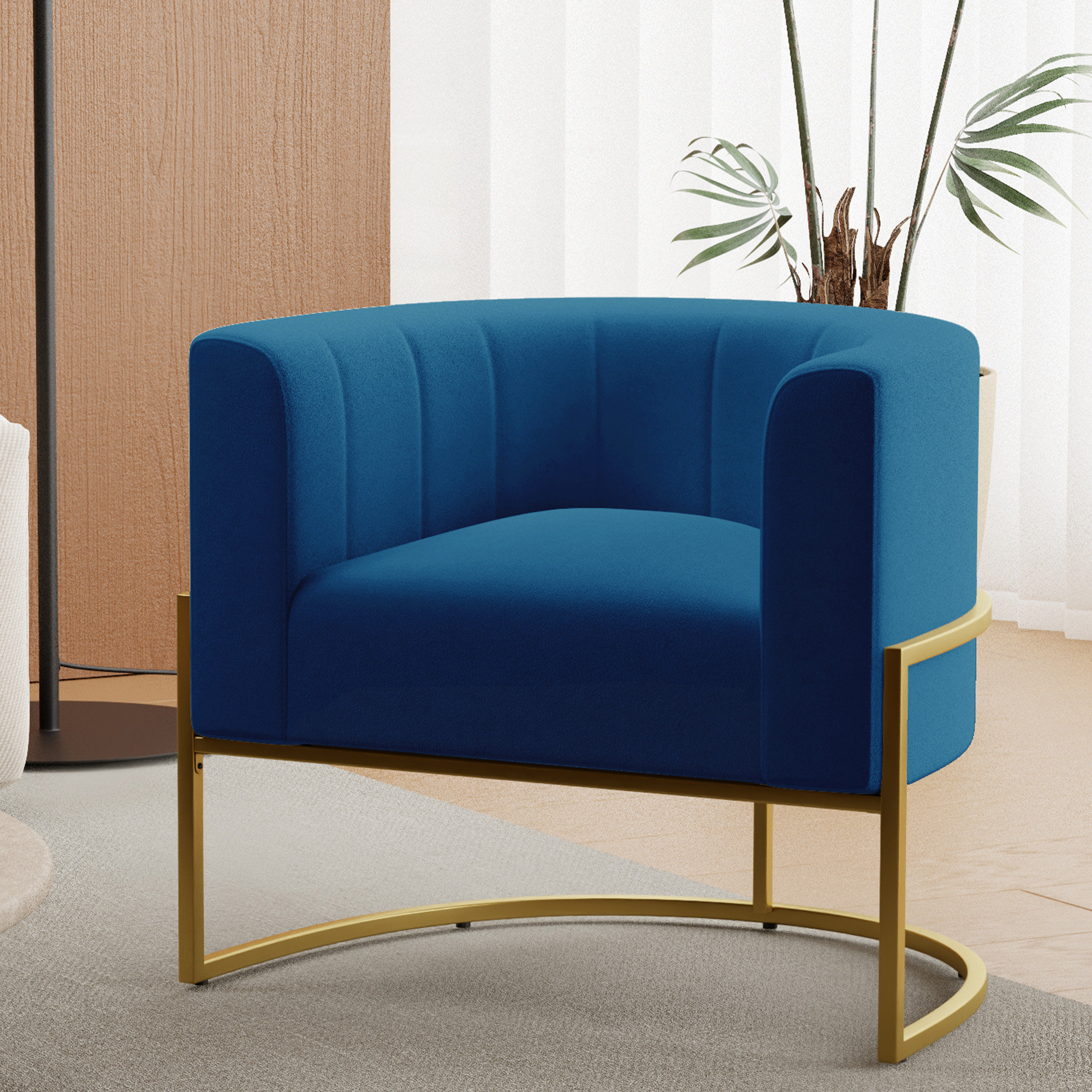 Mercer41 Tufted Upholstered Barrel Chair - Wayfair Canada