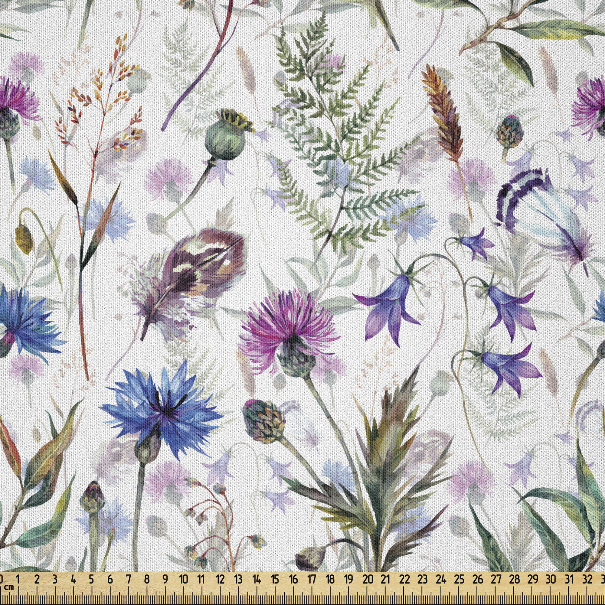 East Urban Home Ambesonne Thistle Fabric By The Yard, Hand-Drawn ...