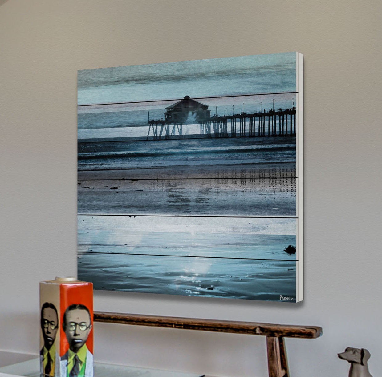 Parvez Taj 'Reflection Of The Pier' by Parvez Taj Painting Print on ...