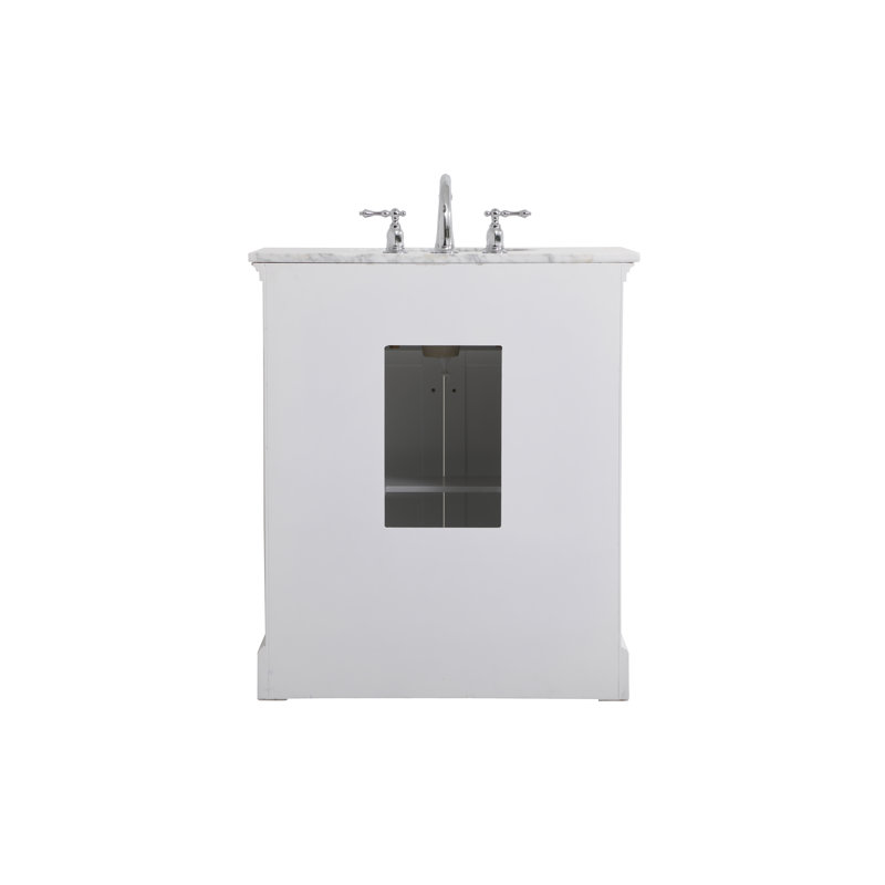 Red Barrel Studio® 30'' Single Bathroom Vanity with Marble Top ...