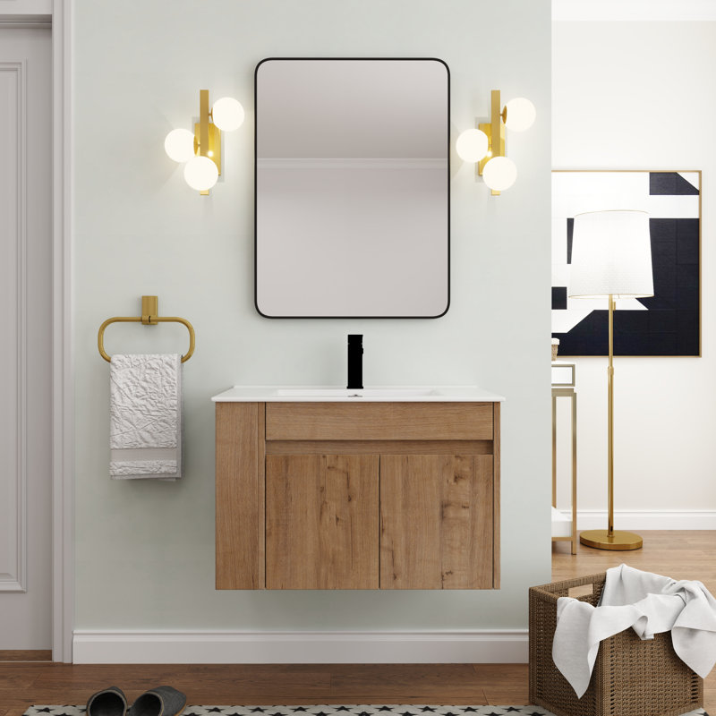 Union Rustic 30'' Single Bathroom Vanity with Ceramic Top | Wayfair