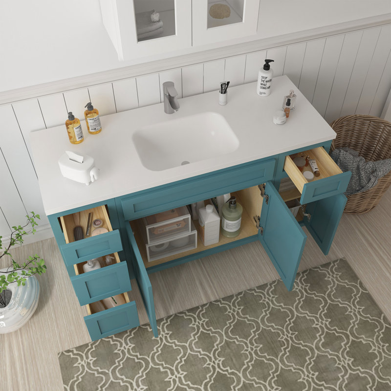Home Beyond 57'' Single Bathroom Vanity Base Only & Reviews | Wayfair