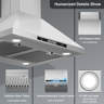 SNDOAS Island Range Hood 700 Cfm Ceiling Mount Kitchen Vent Hood With ...