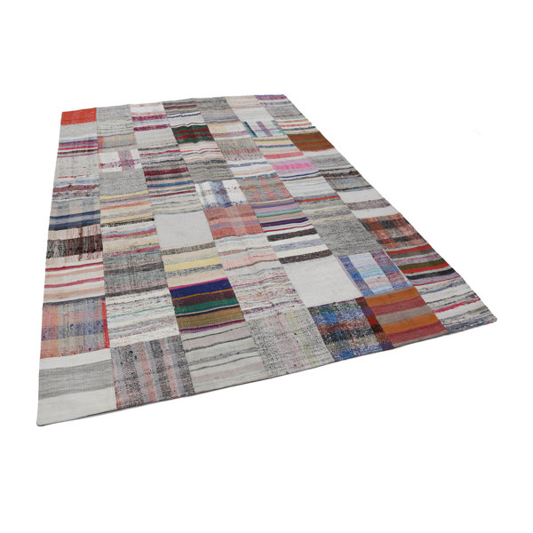 Bungalow Rose Zadin Cotton Patchwork Rug | Wayfair