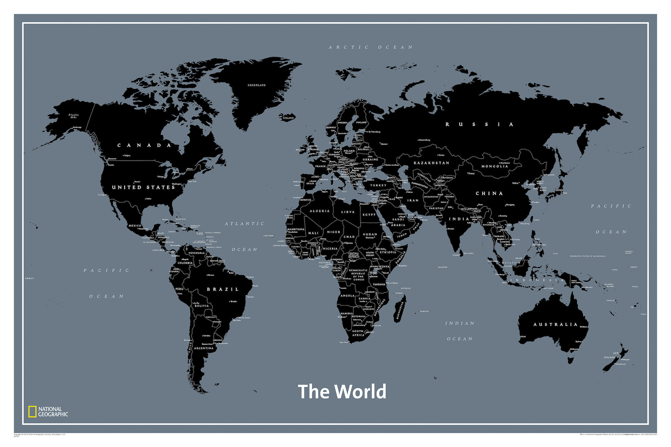 World Map Labeled Countries