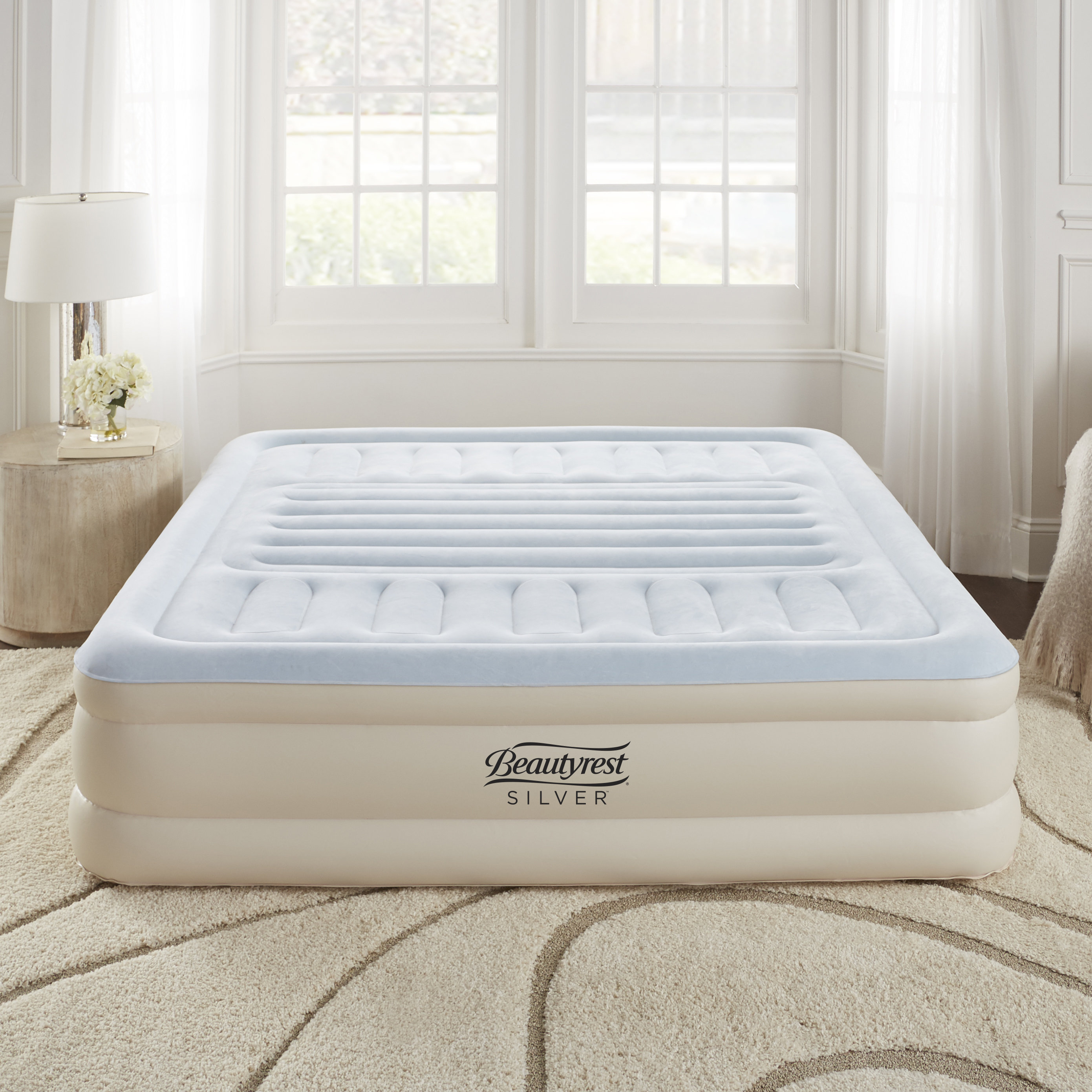 Beautyrest Lumbar Supreme Inflatable Air Mattress, Tri-Zone Lumbar ...
