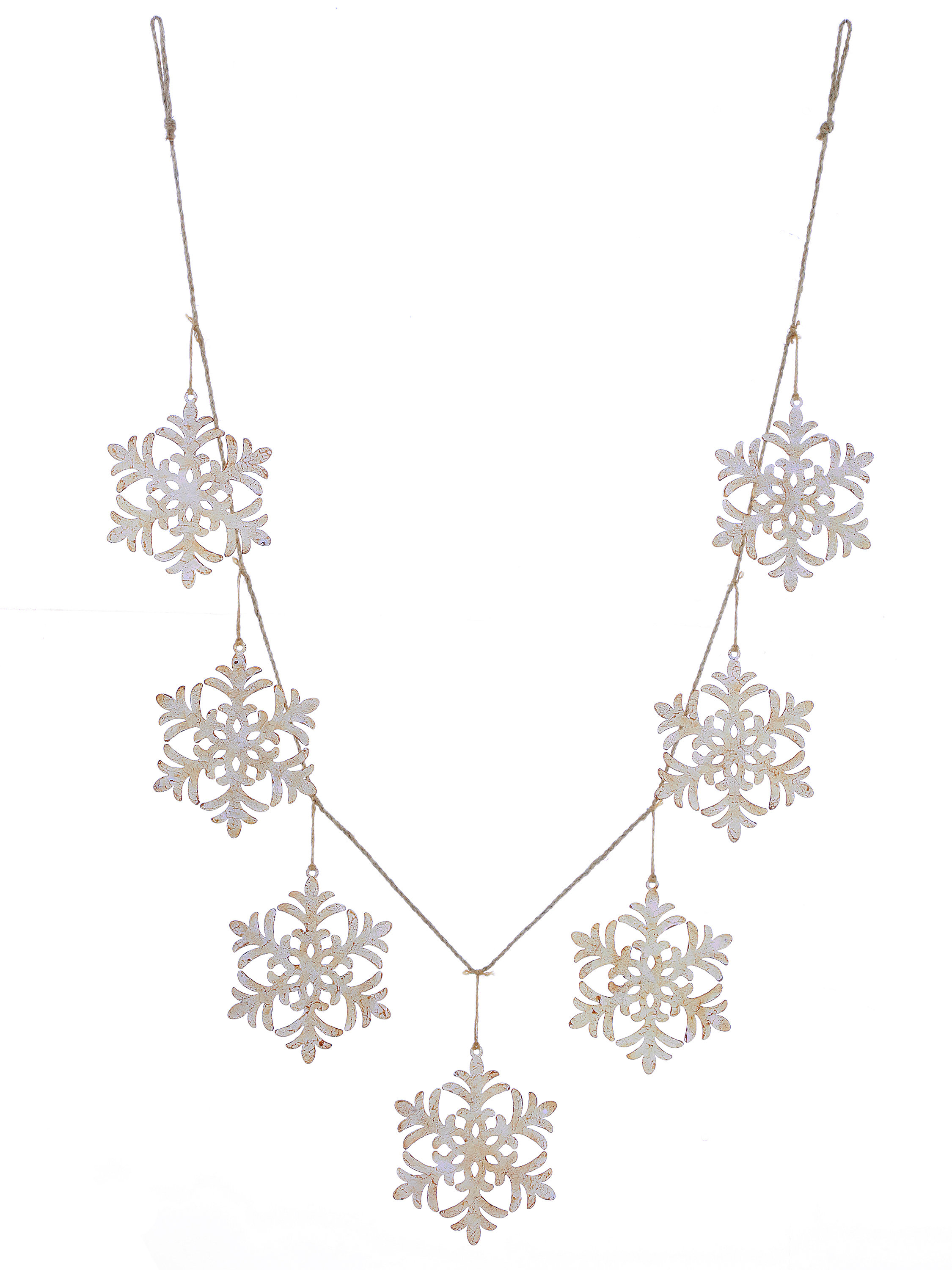 Regency International Metal 7'' Snowmen & Snowflakes Novelty Garland ...