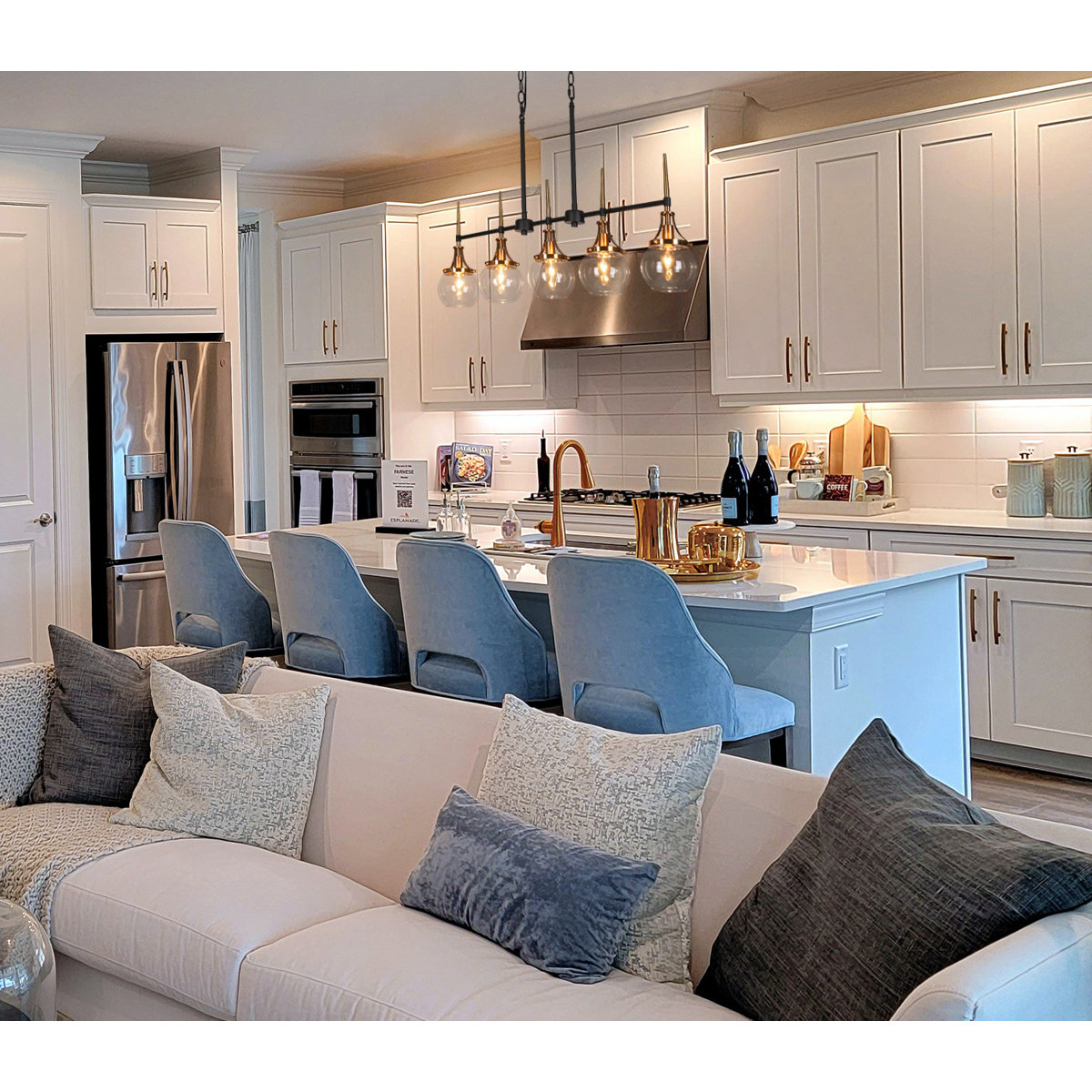 Mercer41 Loram 5 - Light Kitchen Island Linear Pendant & Reviews ...