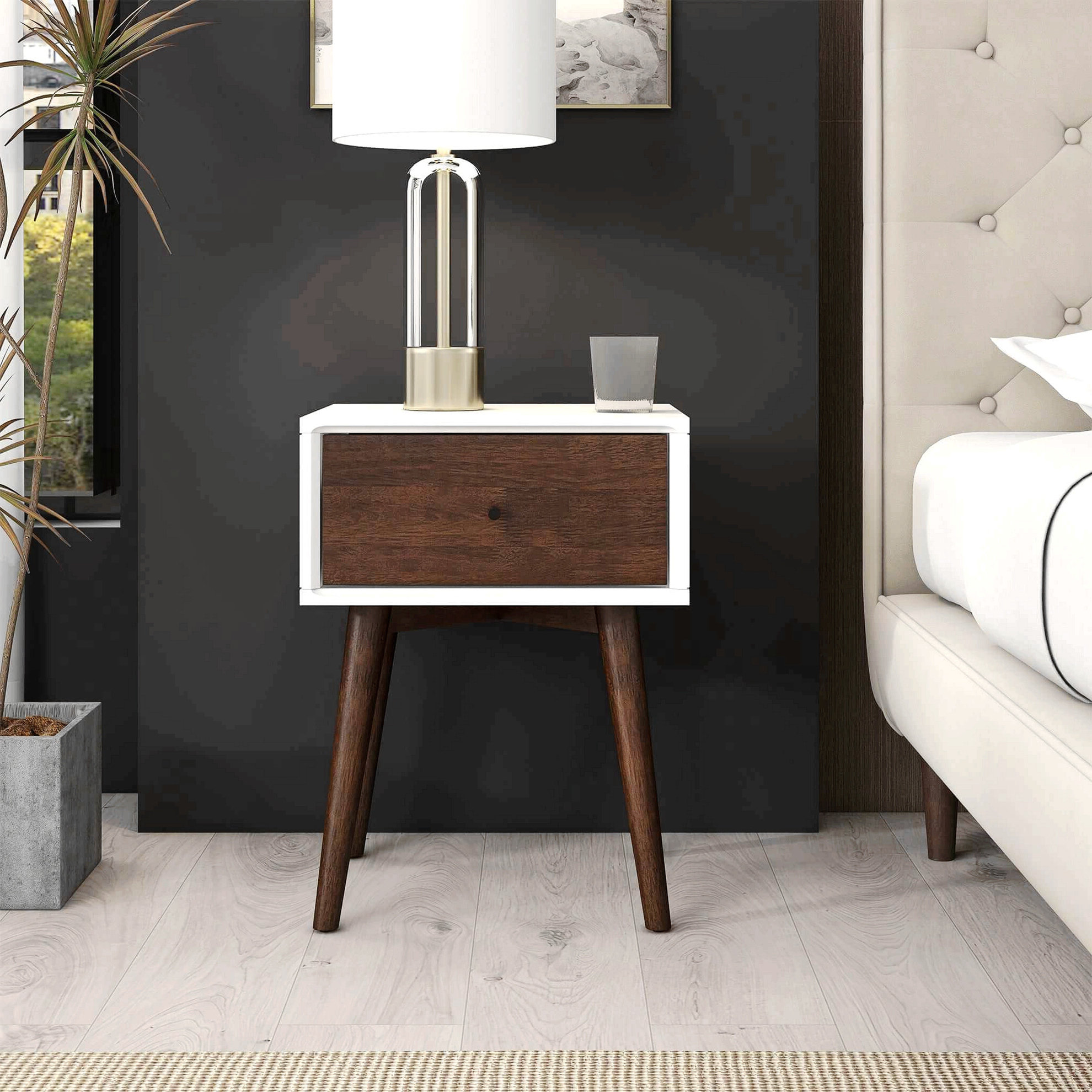 George Oliver Avery Solid Wood One-Drawer Nightstand - Wayfair Canada