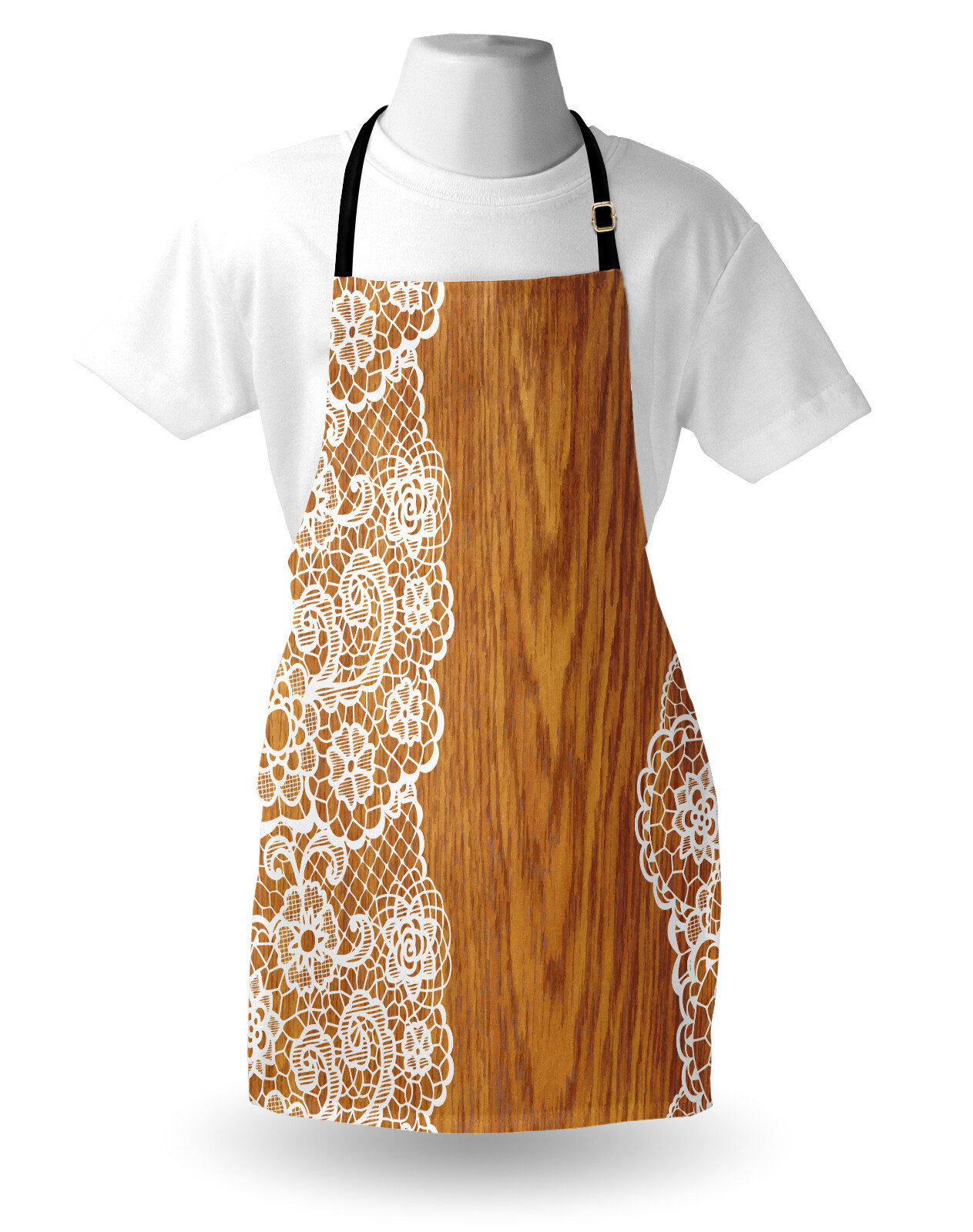 East Urban Home Shabby Flora Apron Unisex, Lace Wooden Retro, Adult ...