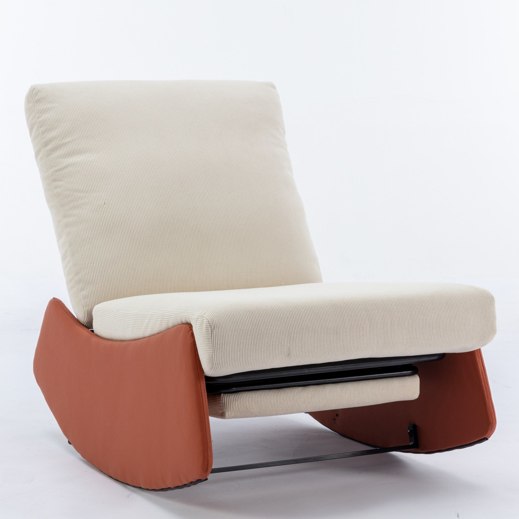 George Oliver Modern Accent Rocking Recliner - Stable And Comfy, Orange ...