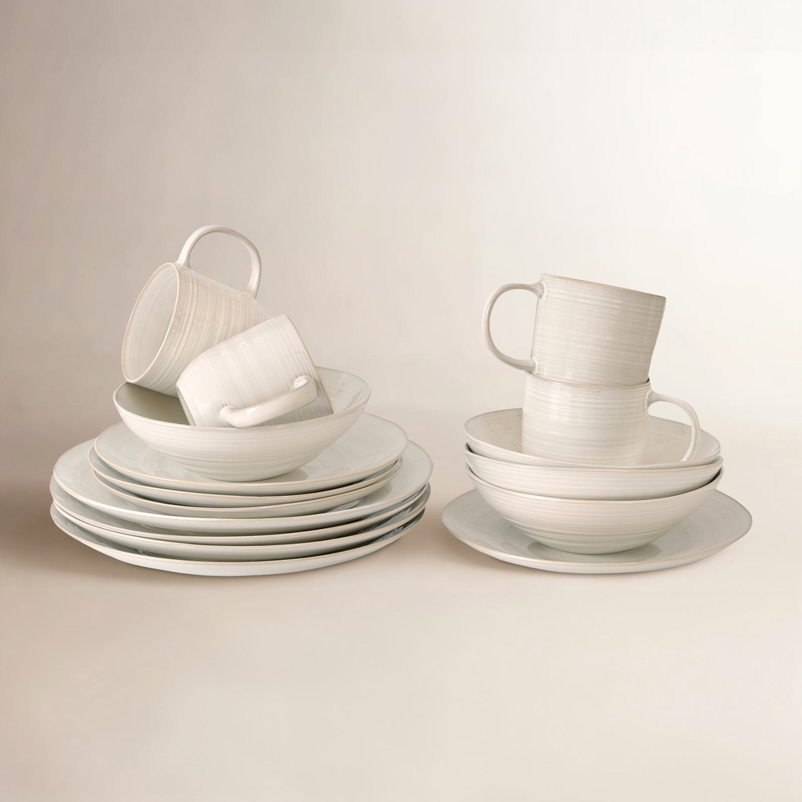 Euro Ceramica Neree Reactive Glaze 16 piece Stoneware Dinnerware Set ...