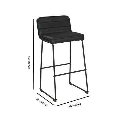 Latitude Run® Upholstered Counter Stool with Metal Frame | Wayfair