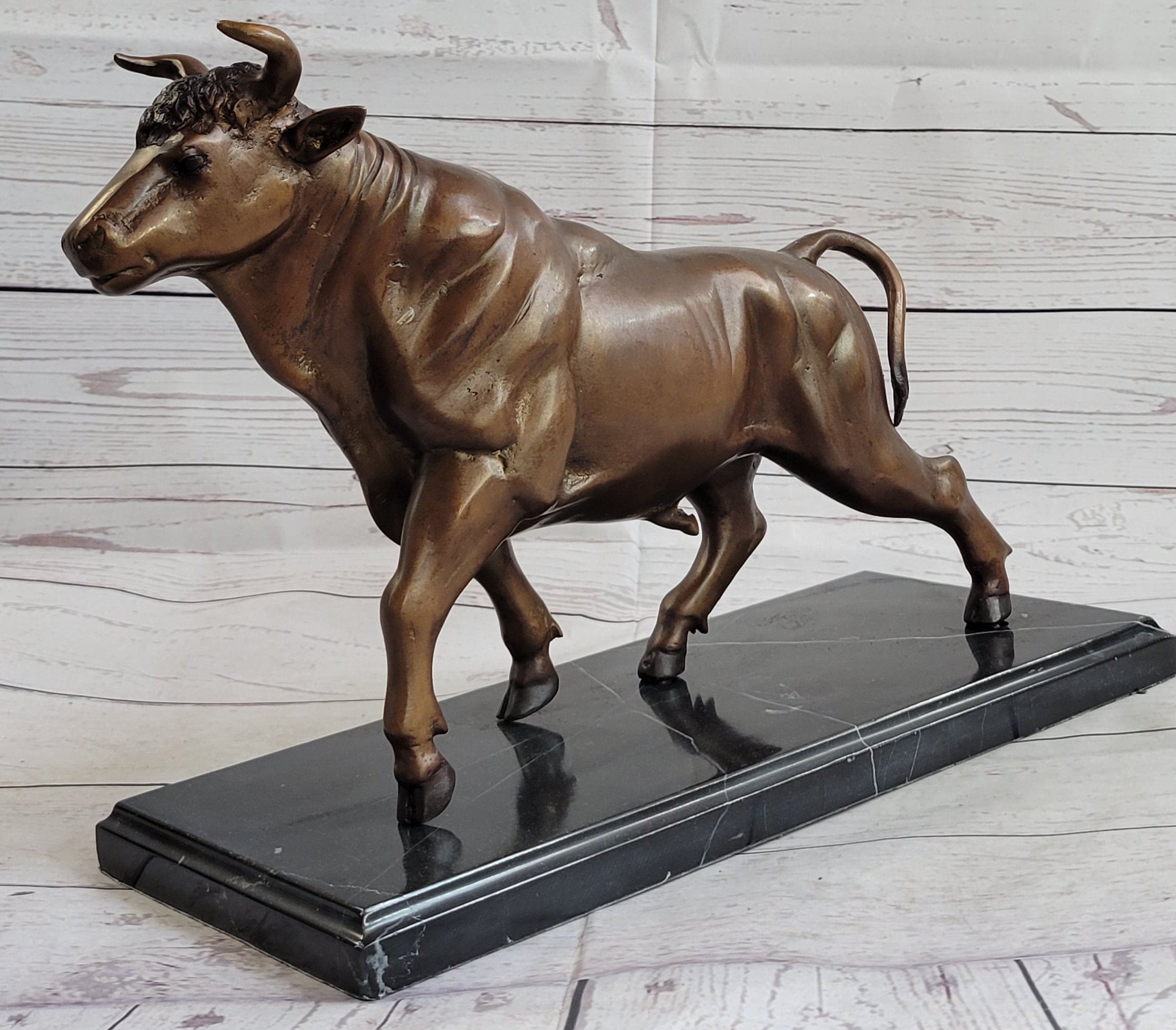 Loon Peak® Kaladin Bull Bronze Metal Sculpture Statue Lost Wax Casting ...