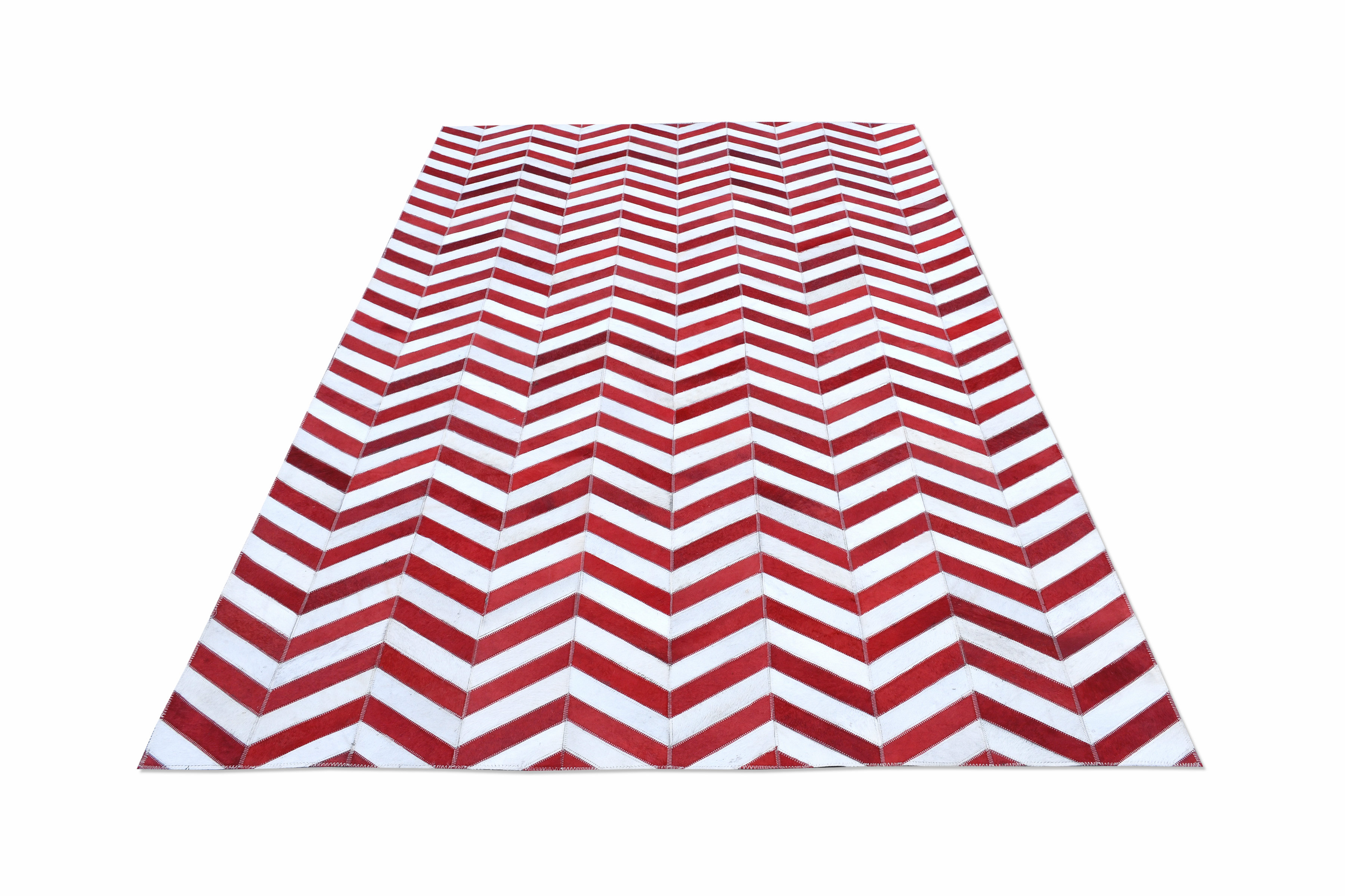 Corrigan Studio® Urban Art Zigzag Striped Handstitched Ivory & Red ...