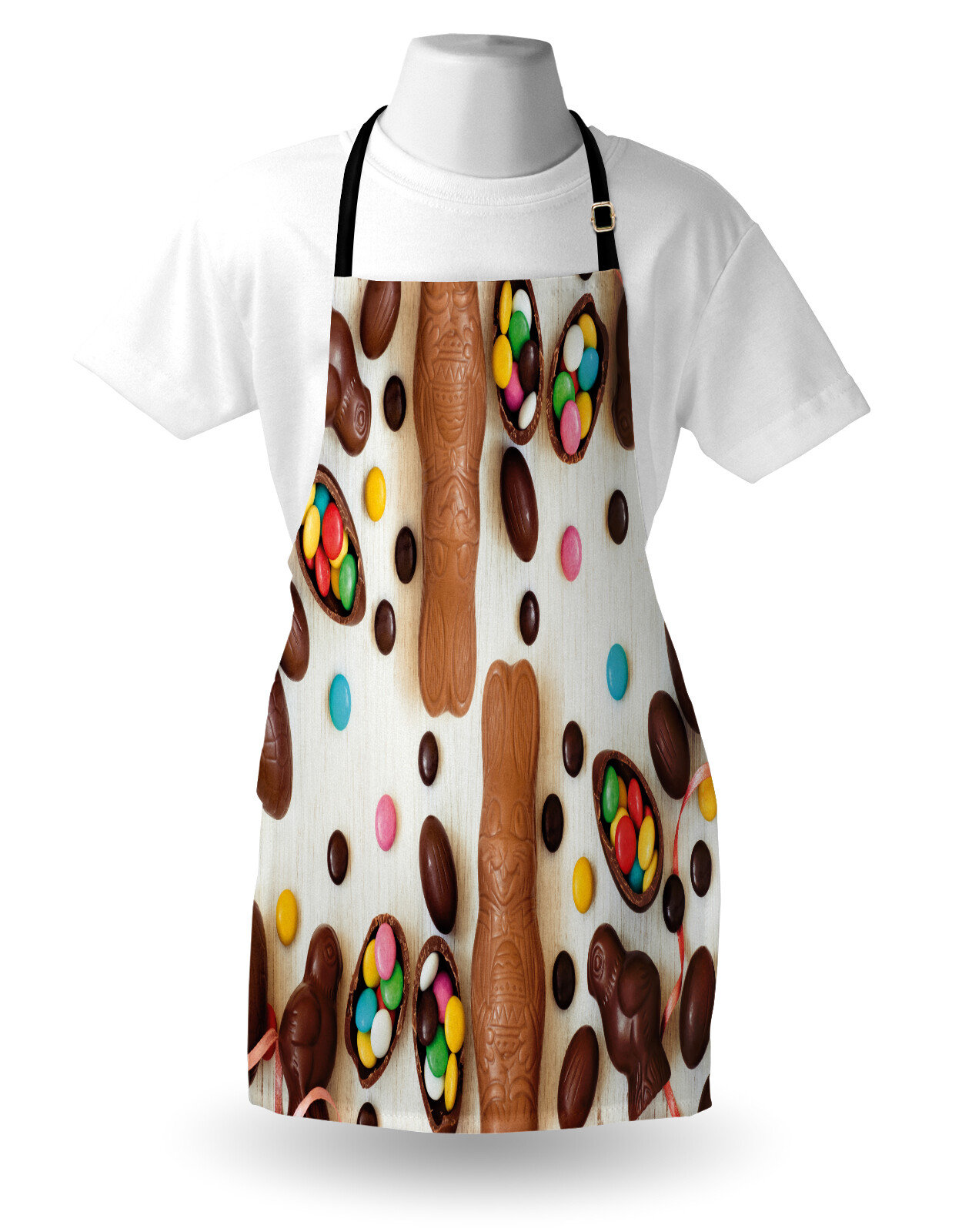 The Holiday Aisle® Easter Bunny Apron Unisex Choco Rabbits Adult Size ...