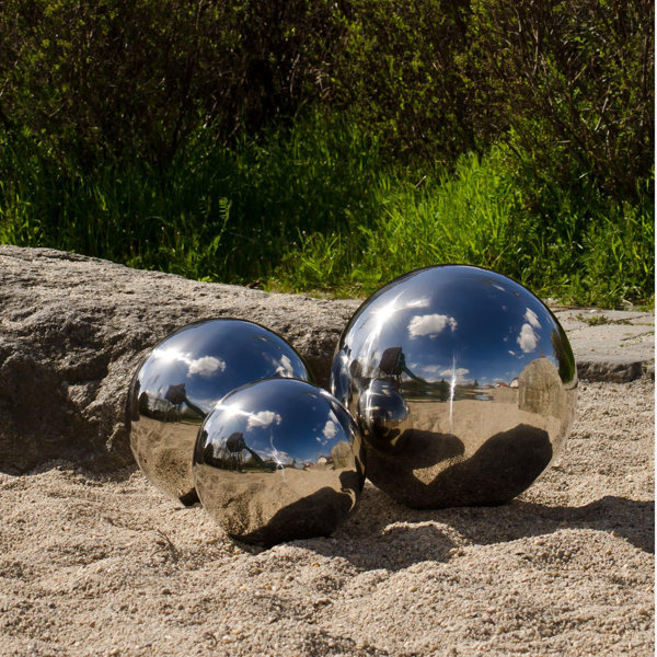 Ivy Bronx Atilio Decorative 3 Piece Gazing Ball Set | Wayfair.co.uk