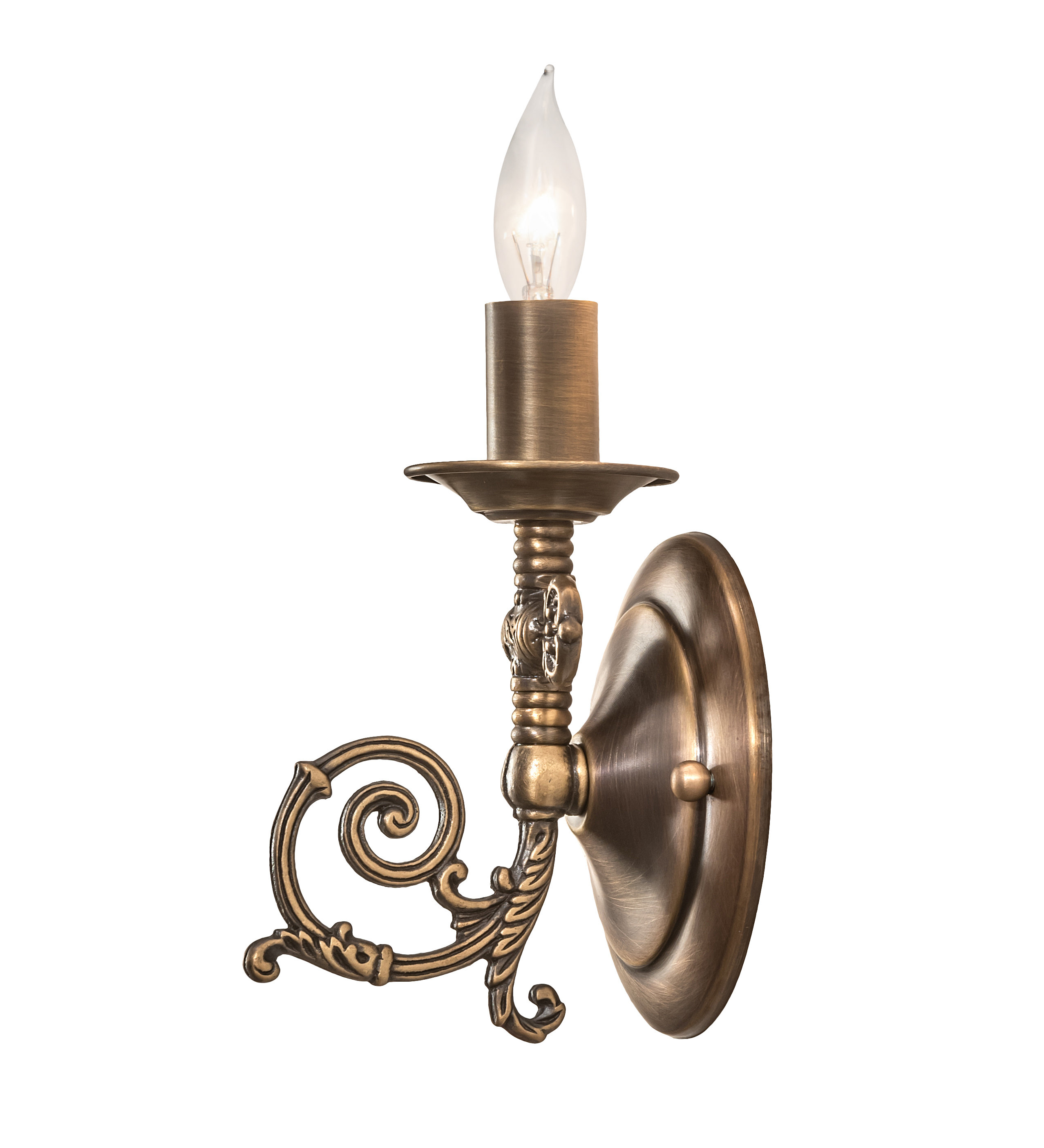 Canora Grey 1 - Light Bronze Candle Wall Light | Wayfair