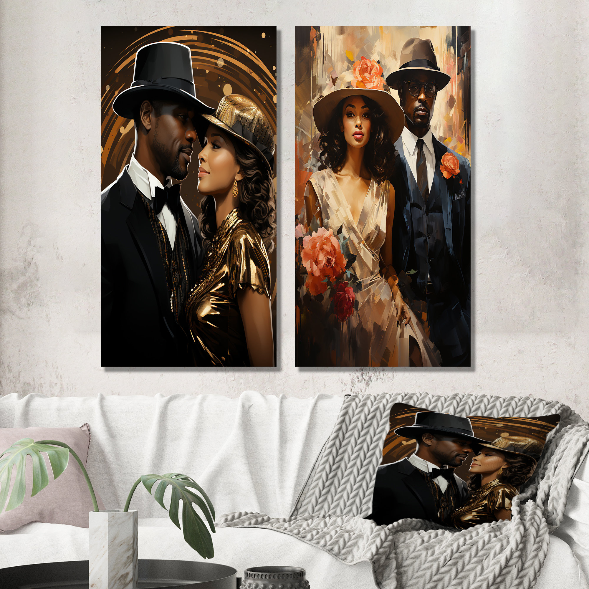 Lark Manor™ Harlem Dynamic Jazz African American Couple II - Harlem ...