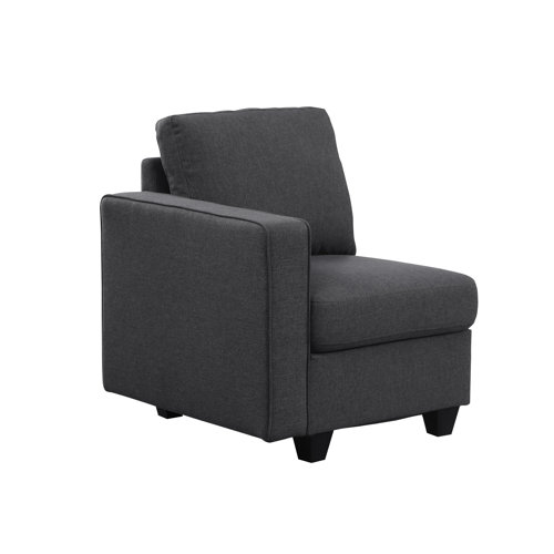 Ebern Designs Solina Linen Reversible Modular Corner Sectional Sofa ...