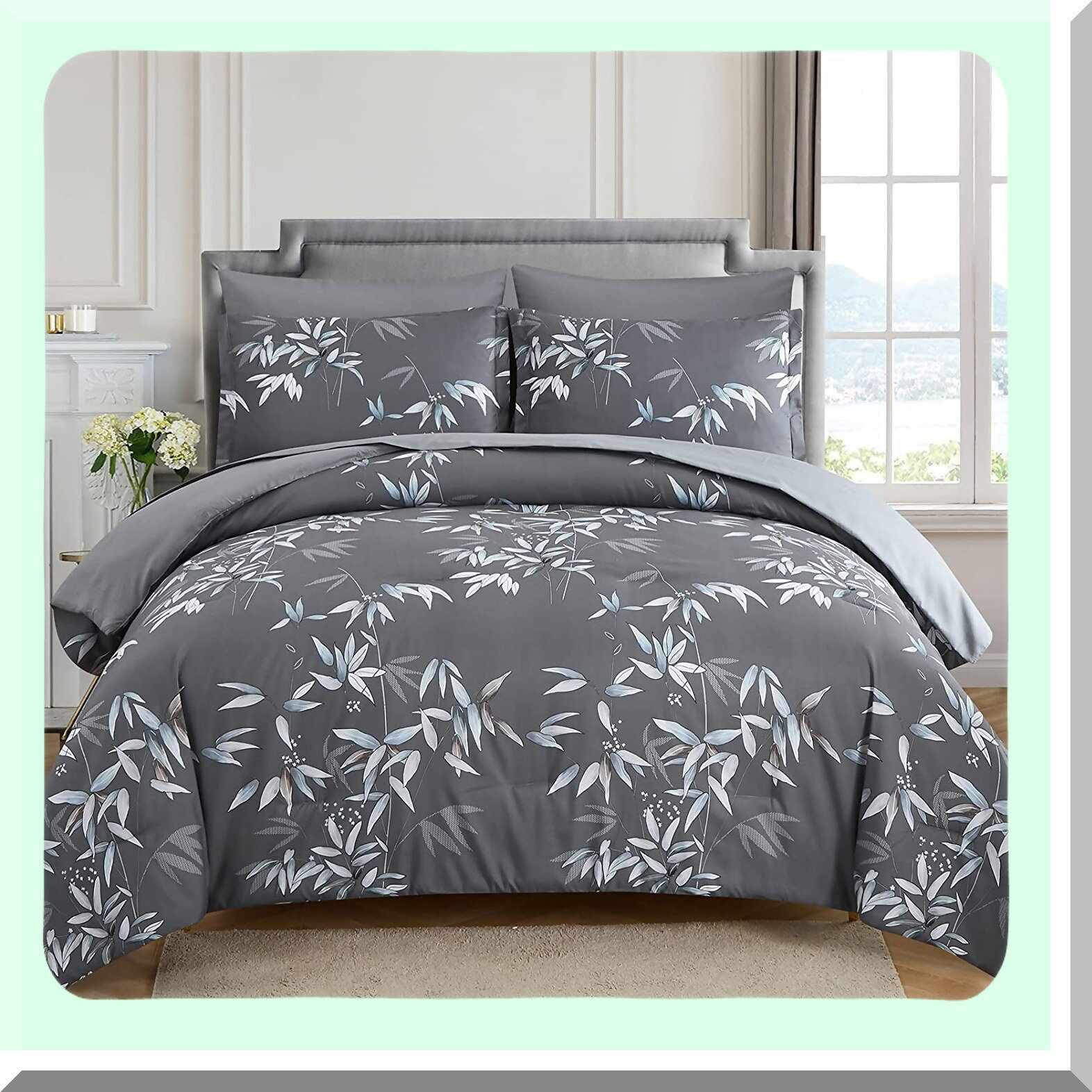 Red Barrel Studio® Bamboo Leaves 7-Piece Comforter Set - Soft ...