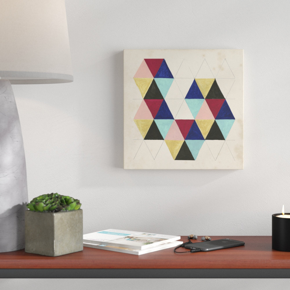 Mercury Row® 'Geometric Pattern Play III' Graphic Art on Canvas | Wayfair