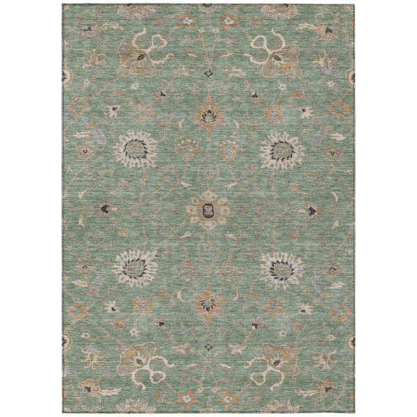 Addison Rugs Machine Washable Indoor/Outdoor Chantille ACN1137 Cactus ...