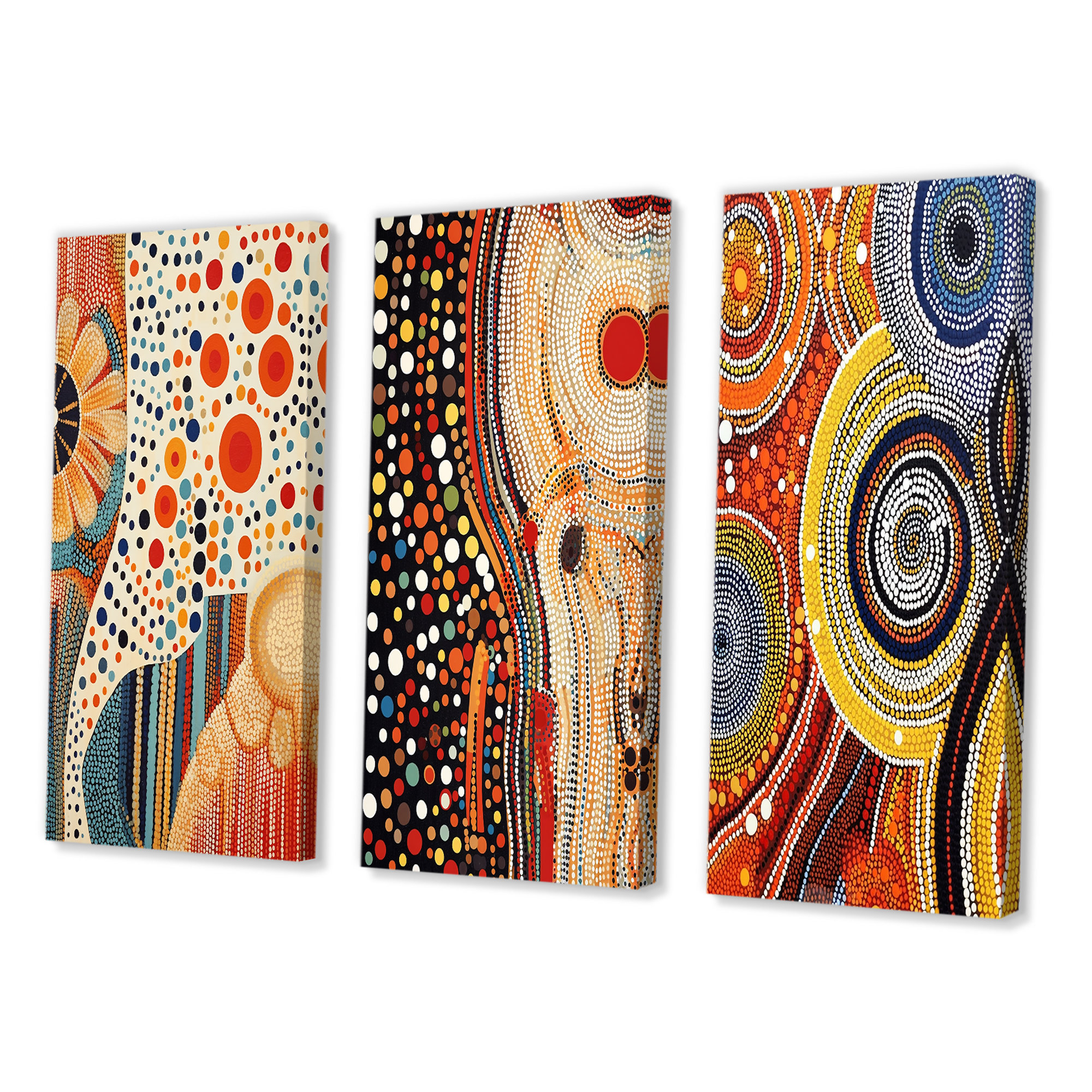 Bungalow Rose " Aboriginal Circular Dot Art Compositions III " 3 ...