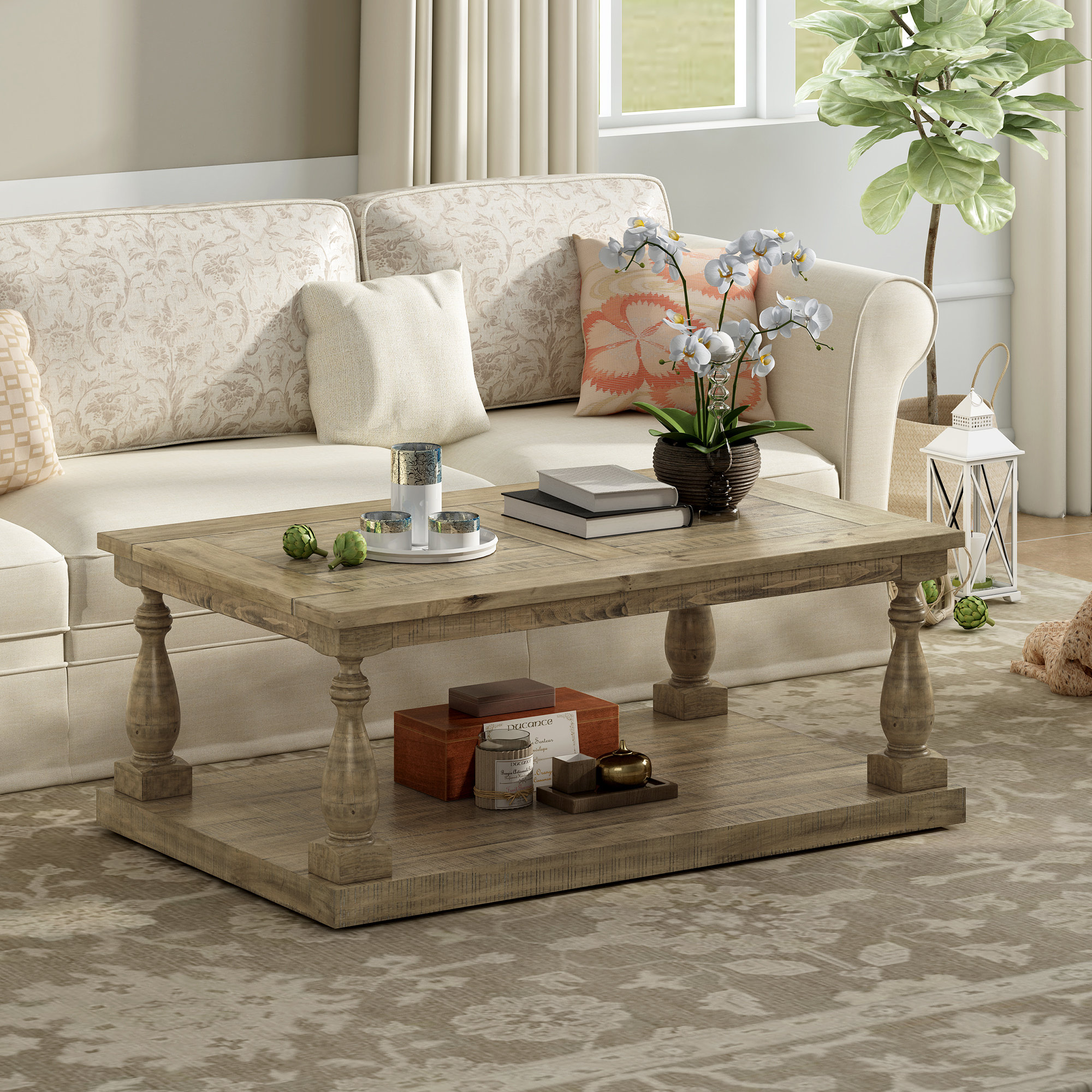 Canora Grey Brhianna Solid Wood Elegant Coffee Table & Reviews ...
