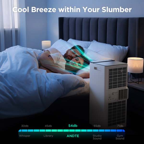 ANDTE Portable Air Conditioner, 10,000 BTU ASHRAE, Remote & Window Kit ...