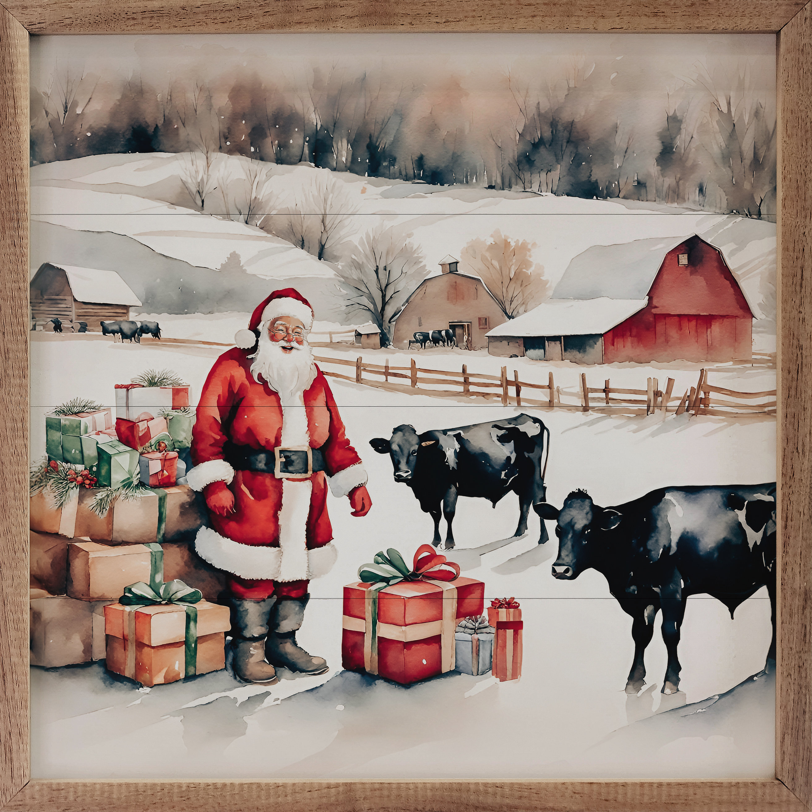 The Holiday Aisle® Farmer Santa With Presents | Wayfair