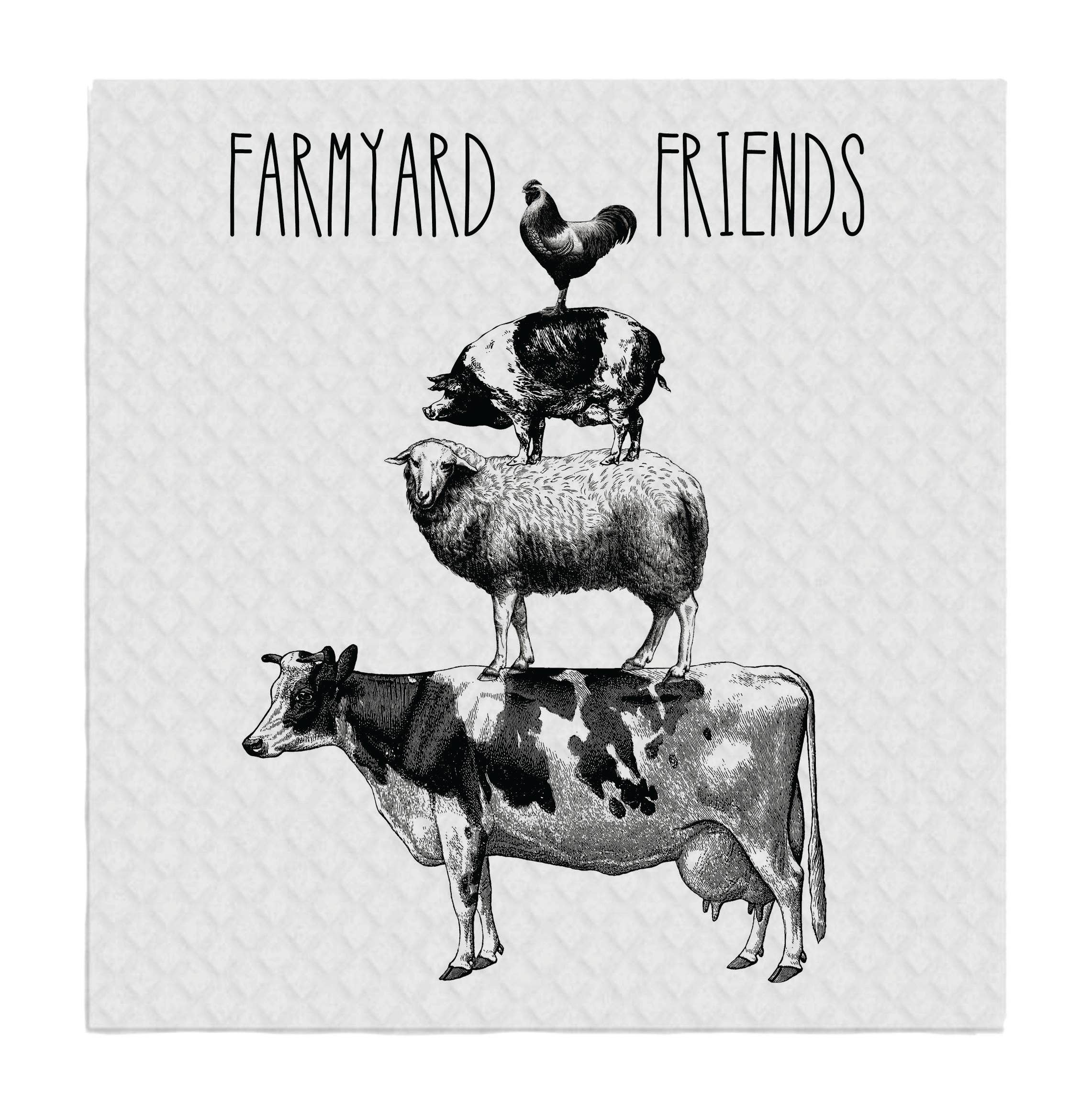 Trinx Farmyard Friends Chicken Cow Sheep Pig, SWEDISH DISH CLOTHS ( Set ...