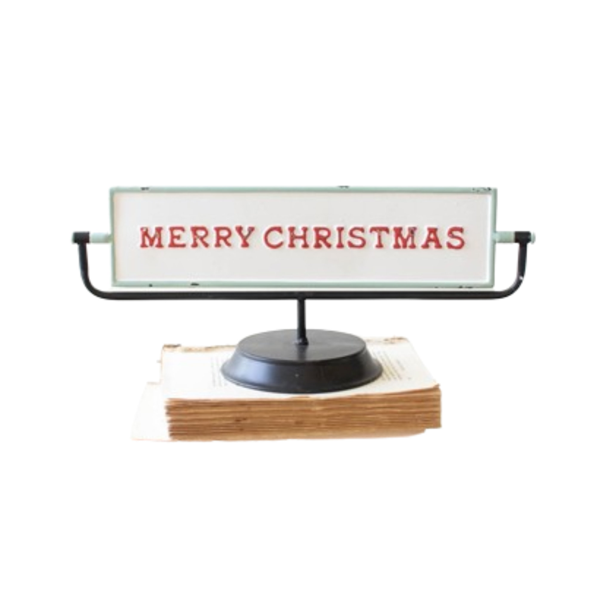 Kalalou Merry Christmas and Happy New Year Enamel Flip Sign | Wayfair