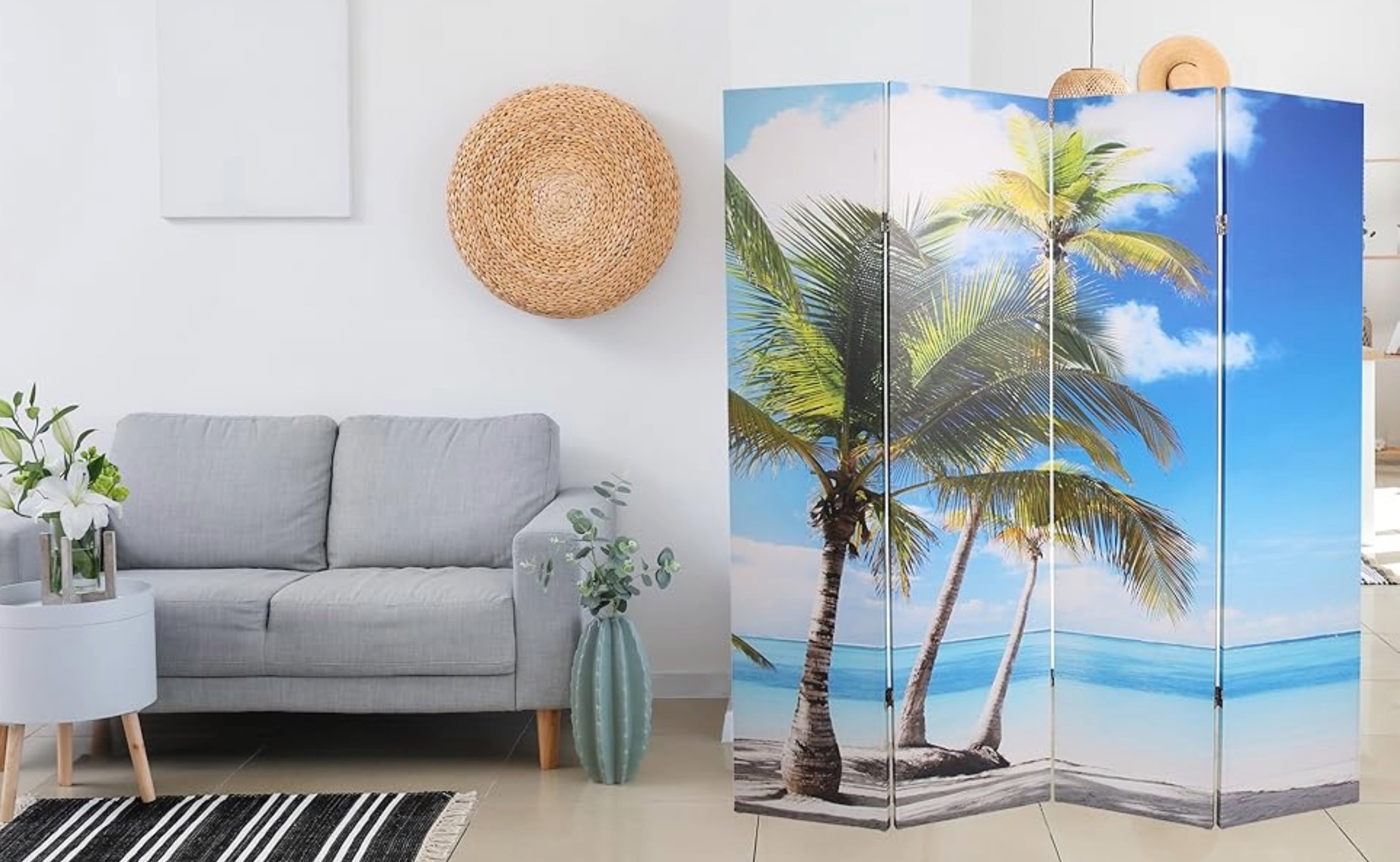 Rosecliff Heights Eli room divider, double-sided digital printing et ...