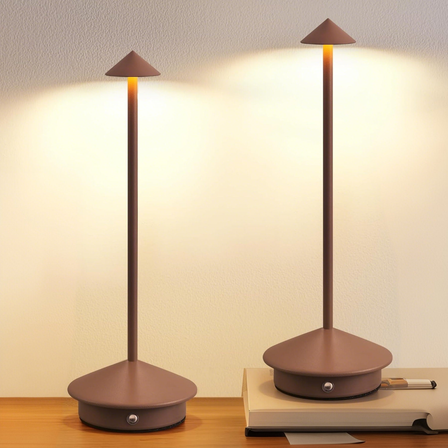 Winston Porter Portable Rechargeable LED Table Lamps,Set Of 2 With 3 ...