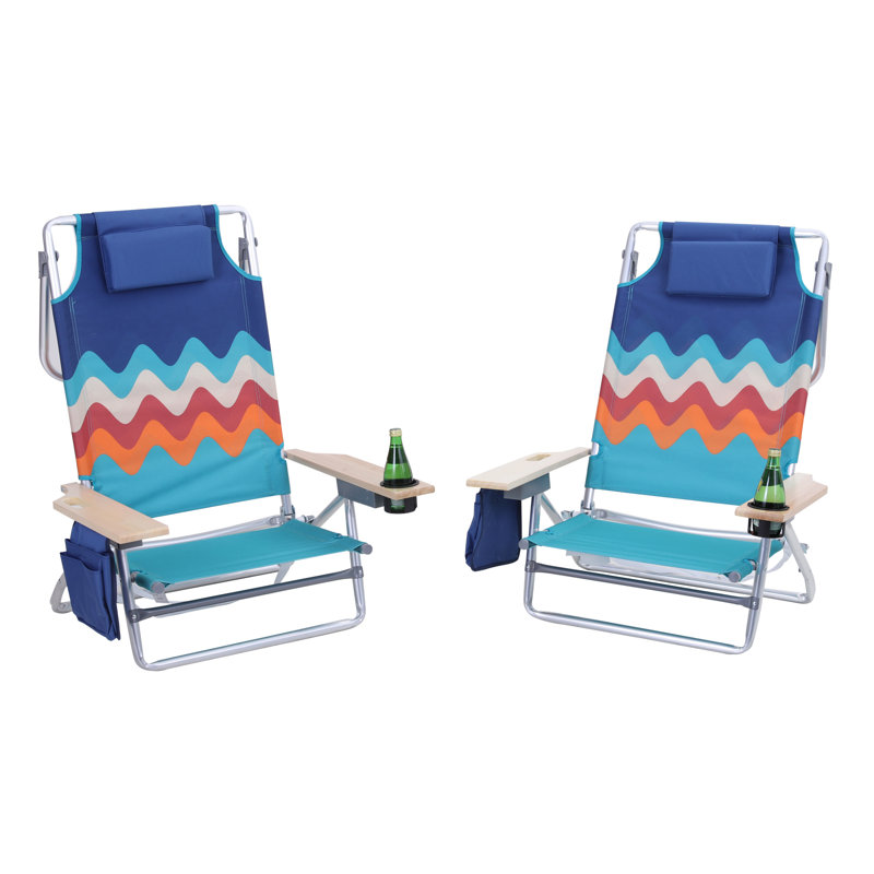 Arlmont & Co. Nadeige Folding Beach Chairs | Wayfair