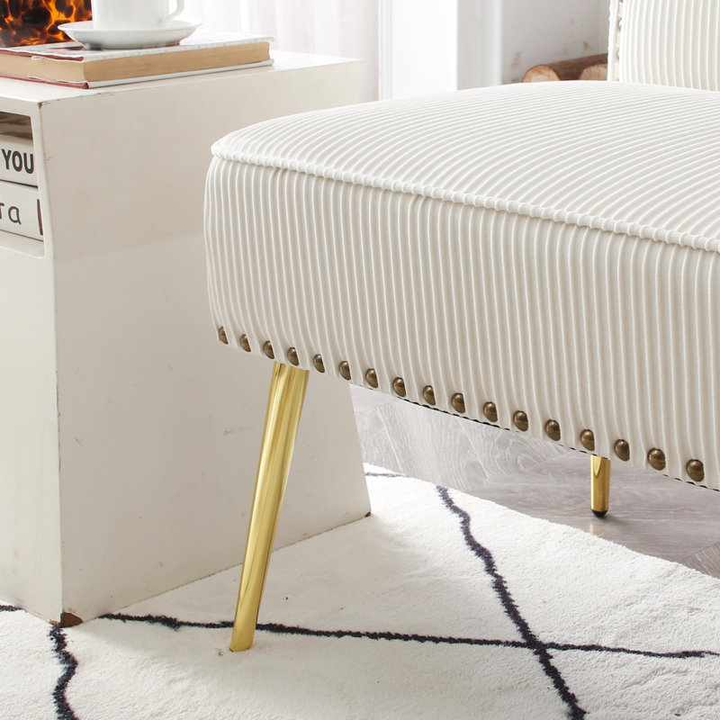 Mercer41 Modern Upholstered Pleated Velvet Accent Chair Tufted Dining ...