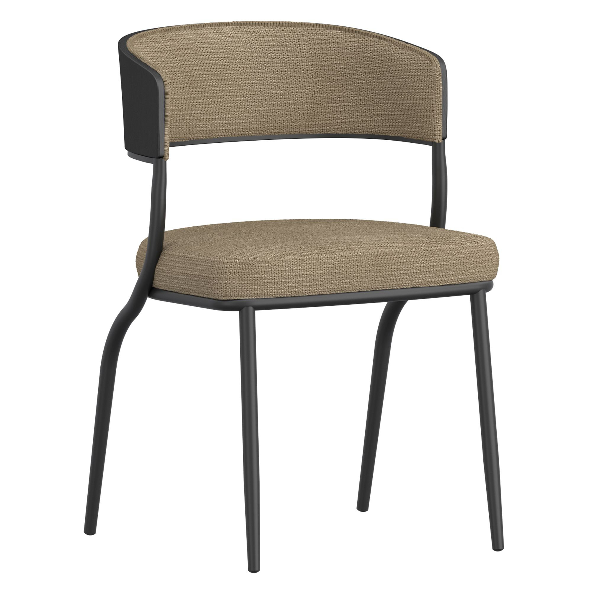 Hokku Designs Richard Dining Chair, Set Of 2 In Dark Beige Performance ...