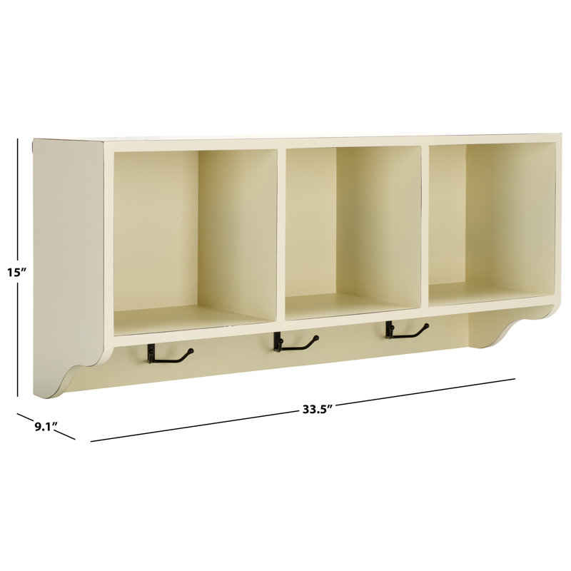 Latitude Run® Alice Wall Shelf & 3 Hook Wall Coat Rack "& Reviews ...