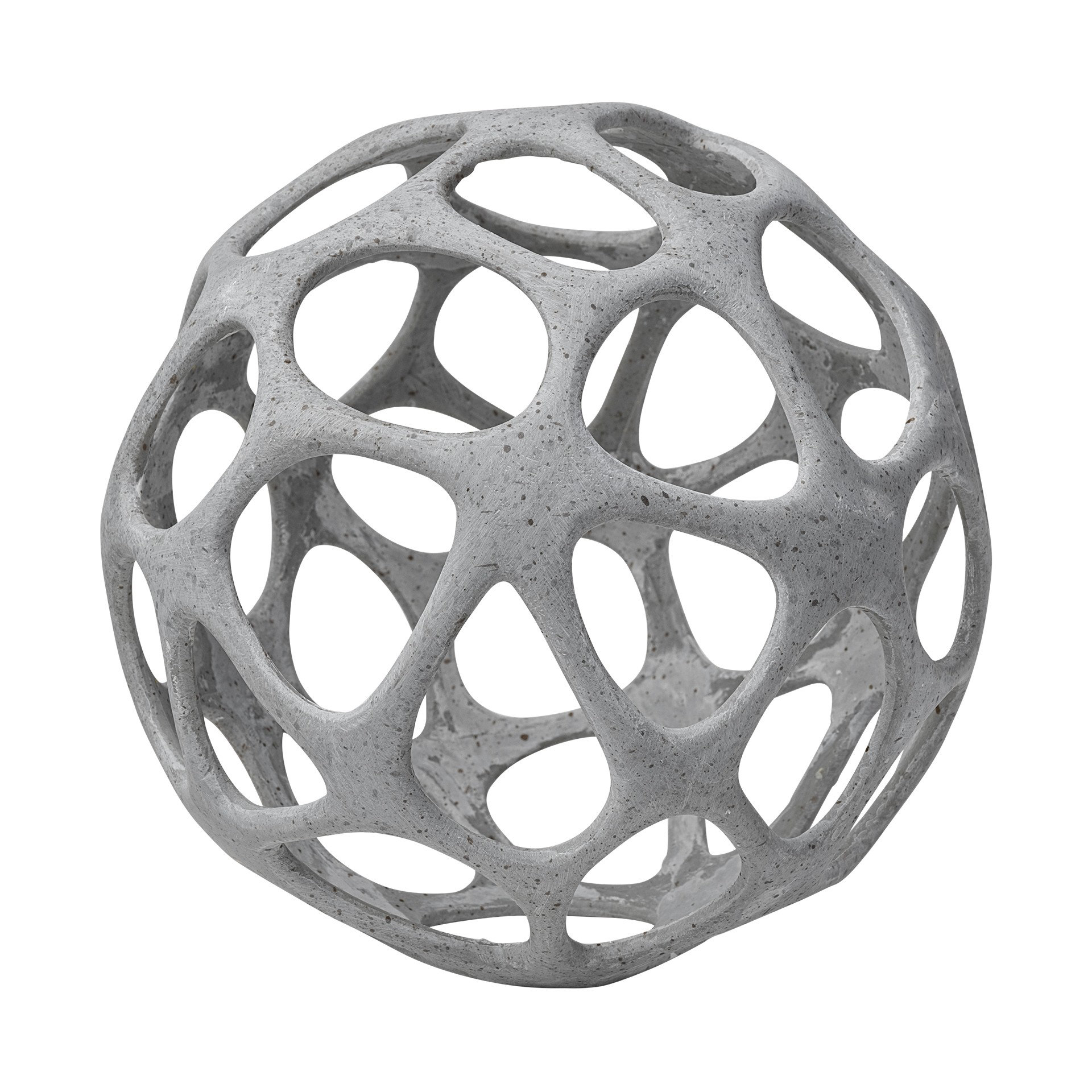 Brayden Studio® Light Gray Metal Hollow Orb Sculpture | Wayfair