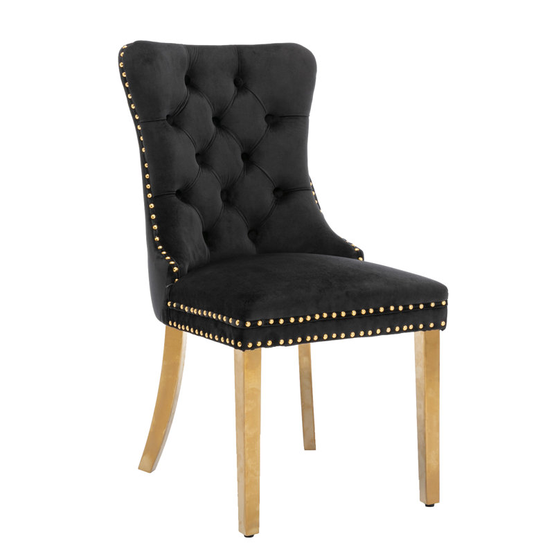 House of Hampton® Exavier Tufted Velvet Side Chair & Reviews | Wayfair