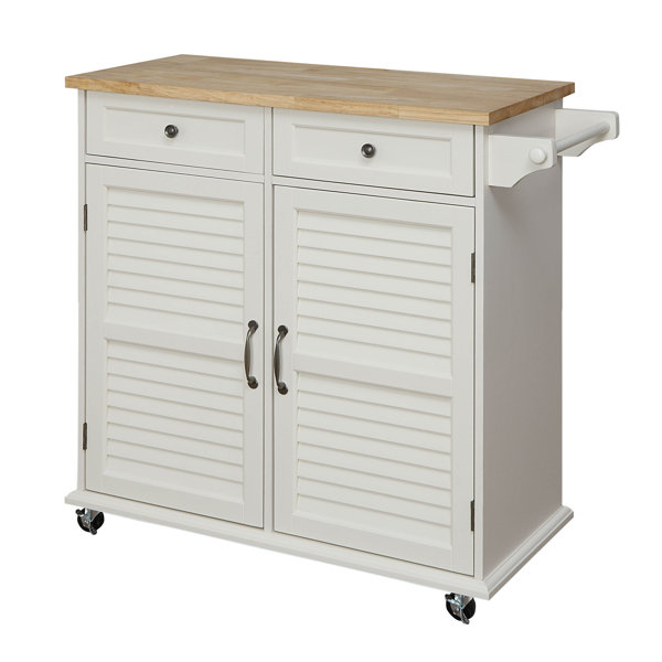 Highland Dunes Ottery Solid Wood Kitchen Cart & Reviews | Wayfair