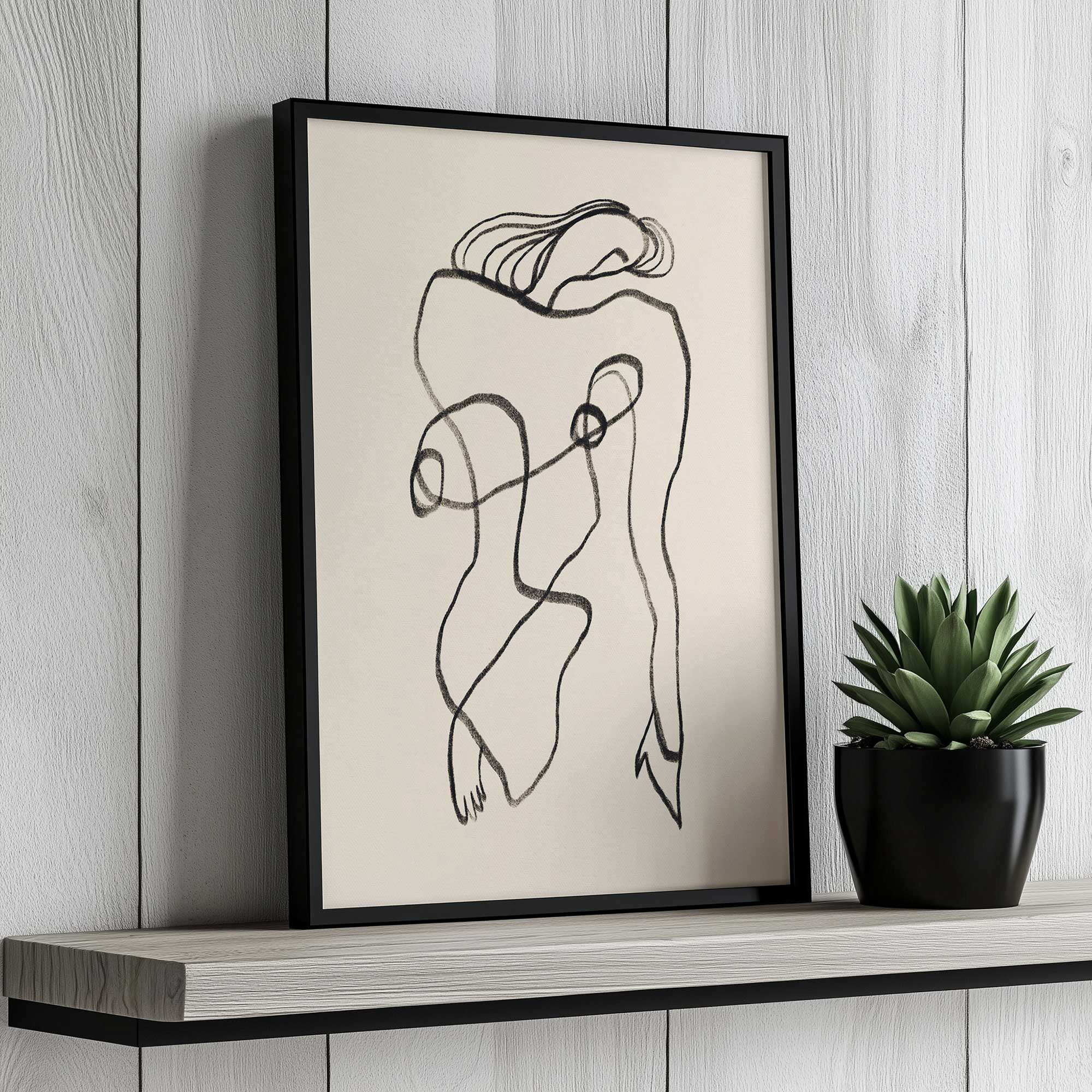 Ivy Bronx Line Art Nude Surrealism By Garima Dhawan Art Print | Wayfair