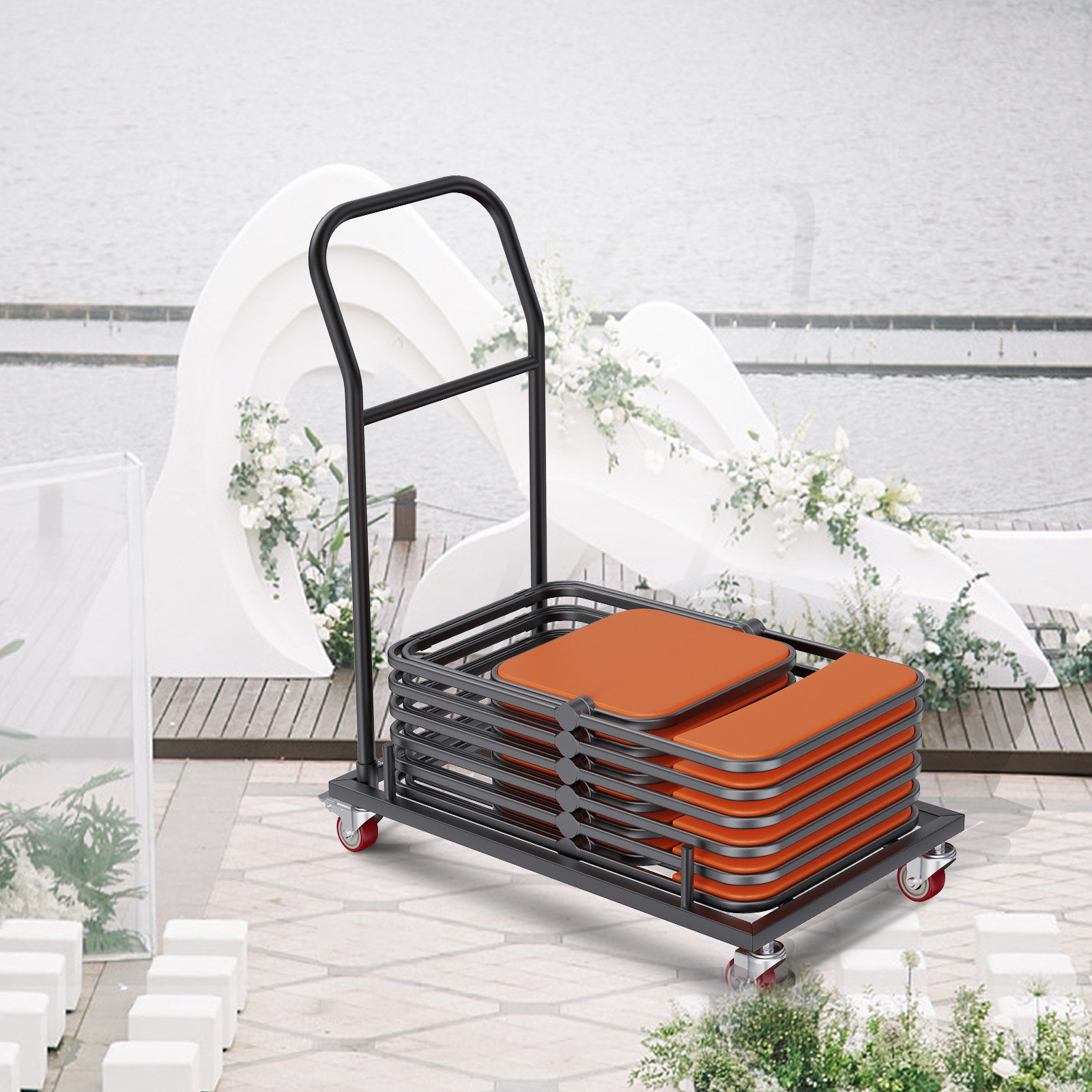 Stellweilan Tessberg Chariot pliant en fer, chariot commercial en fer ...