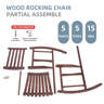 George Oliver Acacia Wood Outdoor Rocking Chiar, Patio Rocker For Front ...