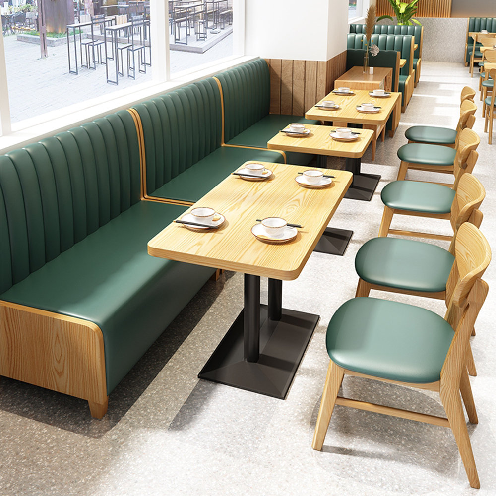 Visual card holder High-end Restaurant Dessert Shop Cafe Bench Faux ...