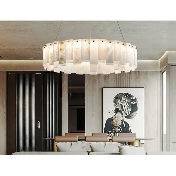 Akari Lanterns Alabaster Chandelier Light | Perigold