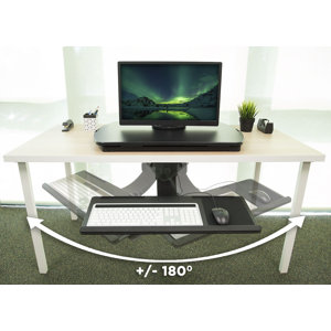 Mount-It! Full Motion Height Adjustable Under Desk Sit Stand Keyboard ...